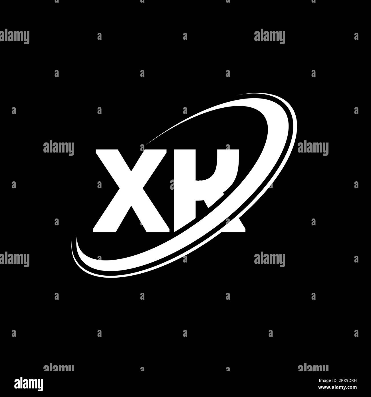 XK X K letter logo design. Initial letter XK linked circle uppercase ...