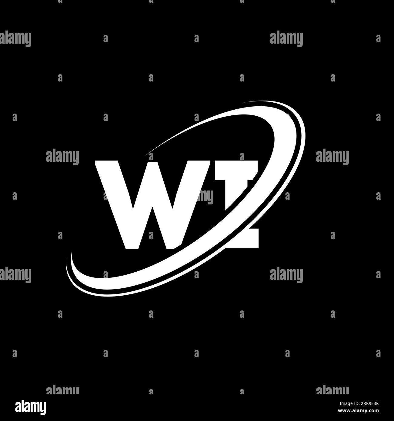 WI W I letter logo design. Initial letter WI linked circle uppercase ...