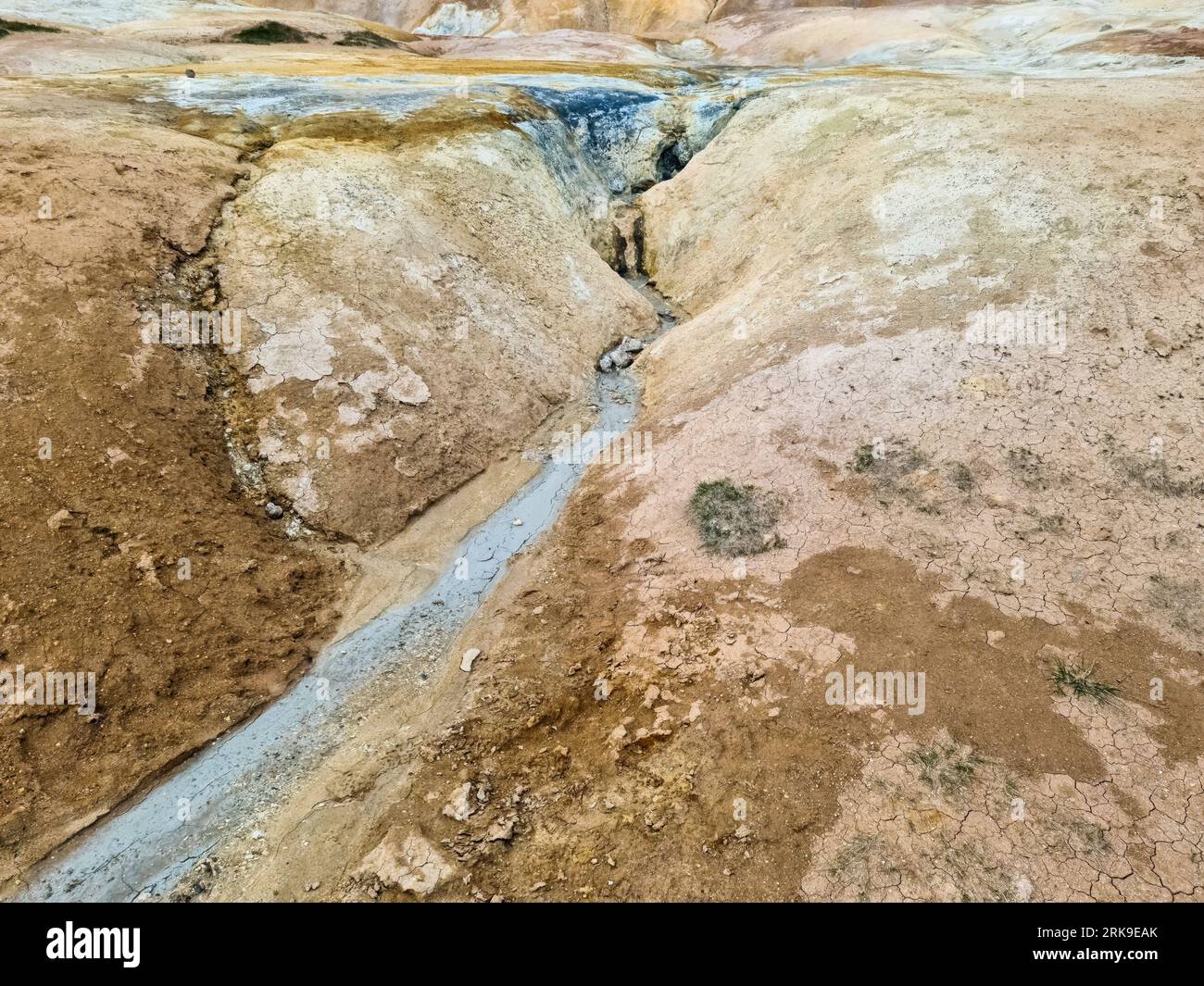 Steaming Hot Springs On The Volcanic Sulphur Fields Of Iceland Stock ...