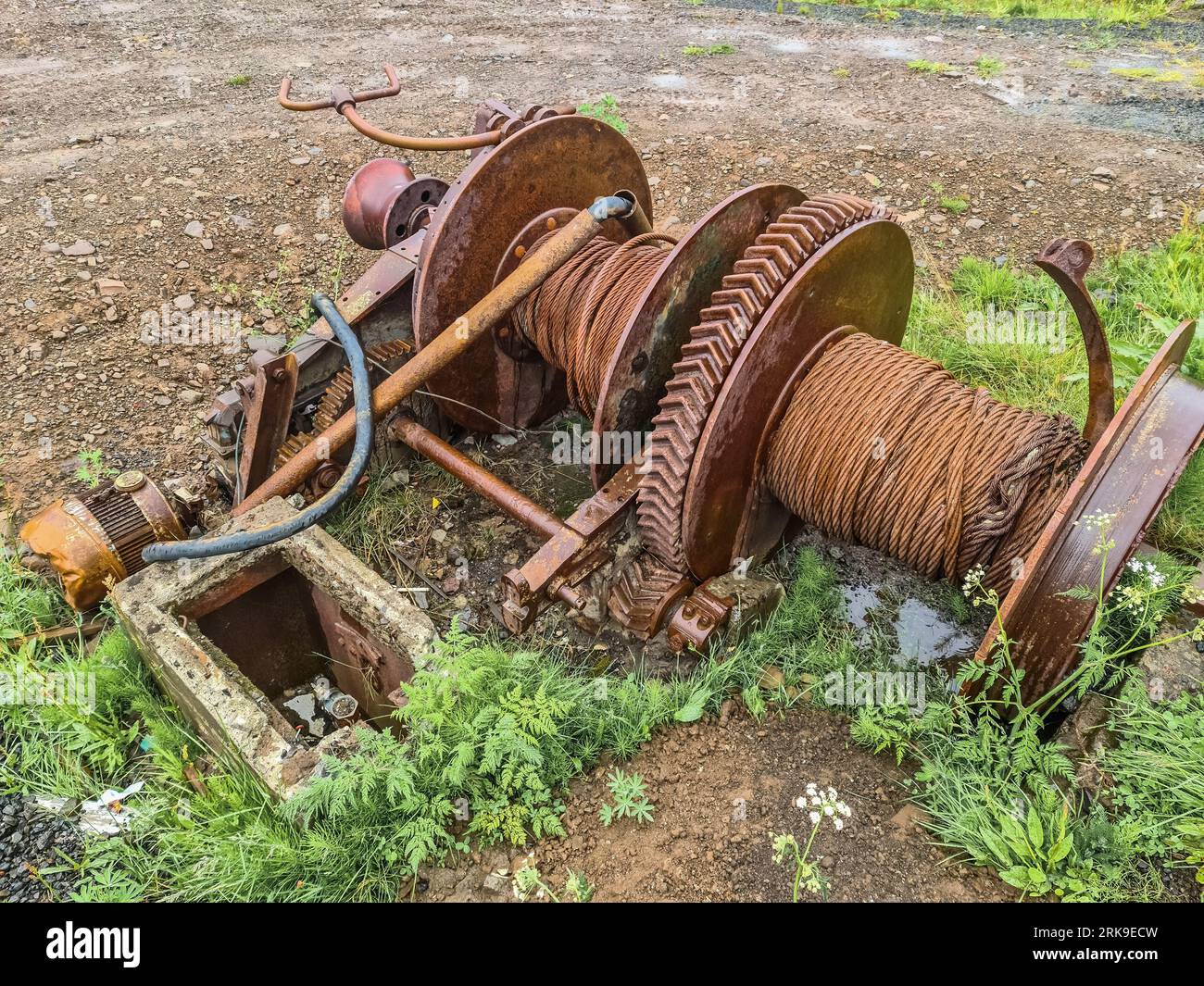 A Tractor Abandoned A Long Time Ago And Completely Covered In Rust ...