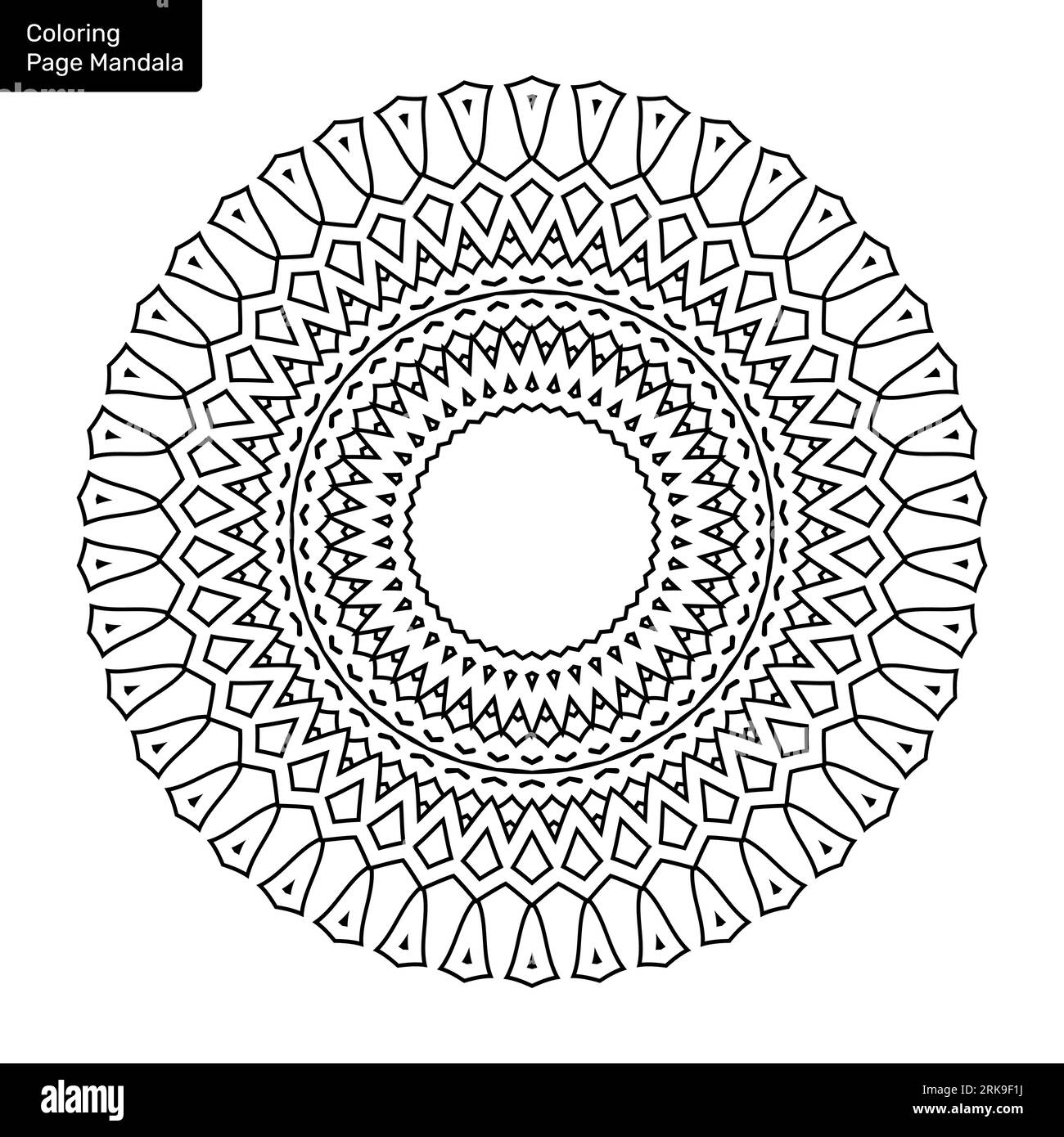 Mandala Art for coloring book. Clean Decorative round ornament ...
