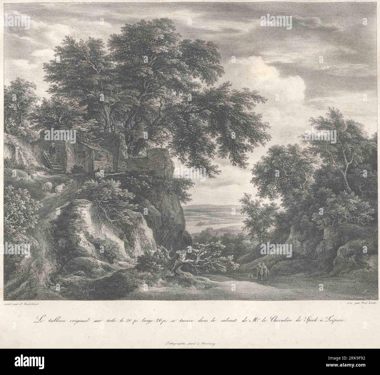 Woody Landscape 1660s by Friedrich Loos Stock Photo - Alamy
