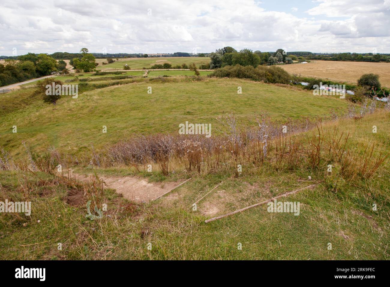 The site of Fotheringhay Castle. The historic castle was part of two ...