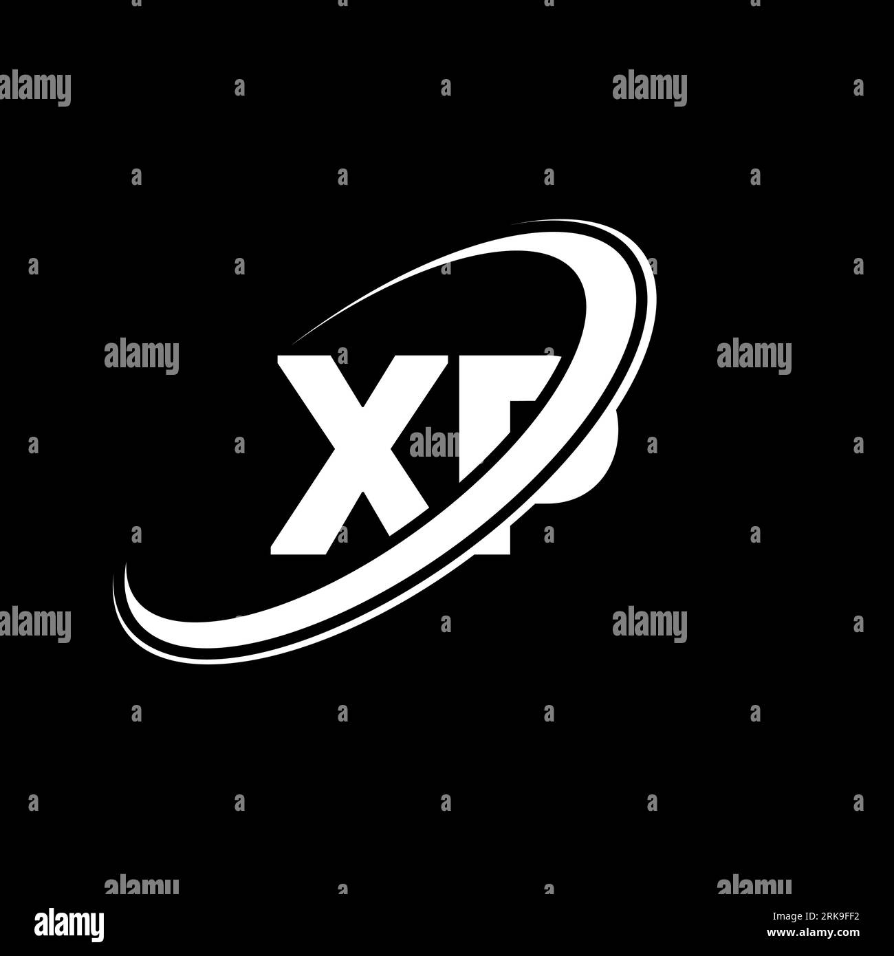 XP X P letter logo design. Initial letter XP linked circle uppercase ...
