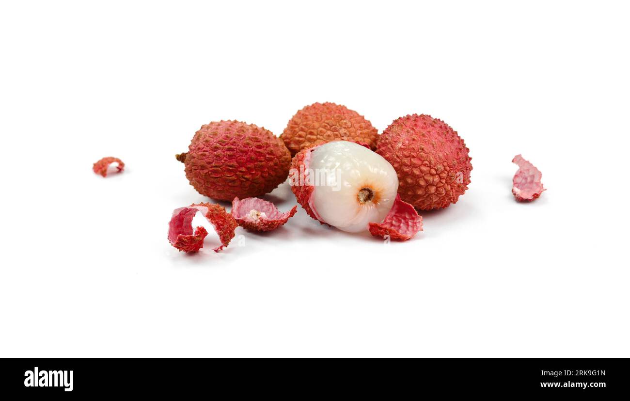 lychee isolated on white background Stock Photo - Alamy
