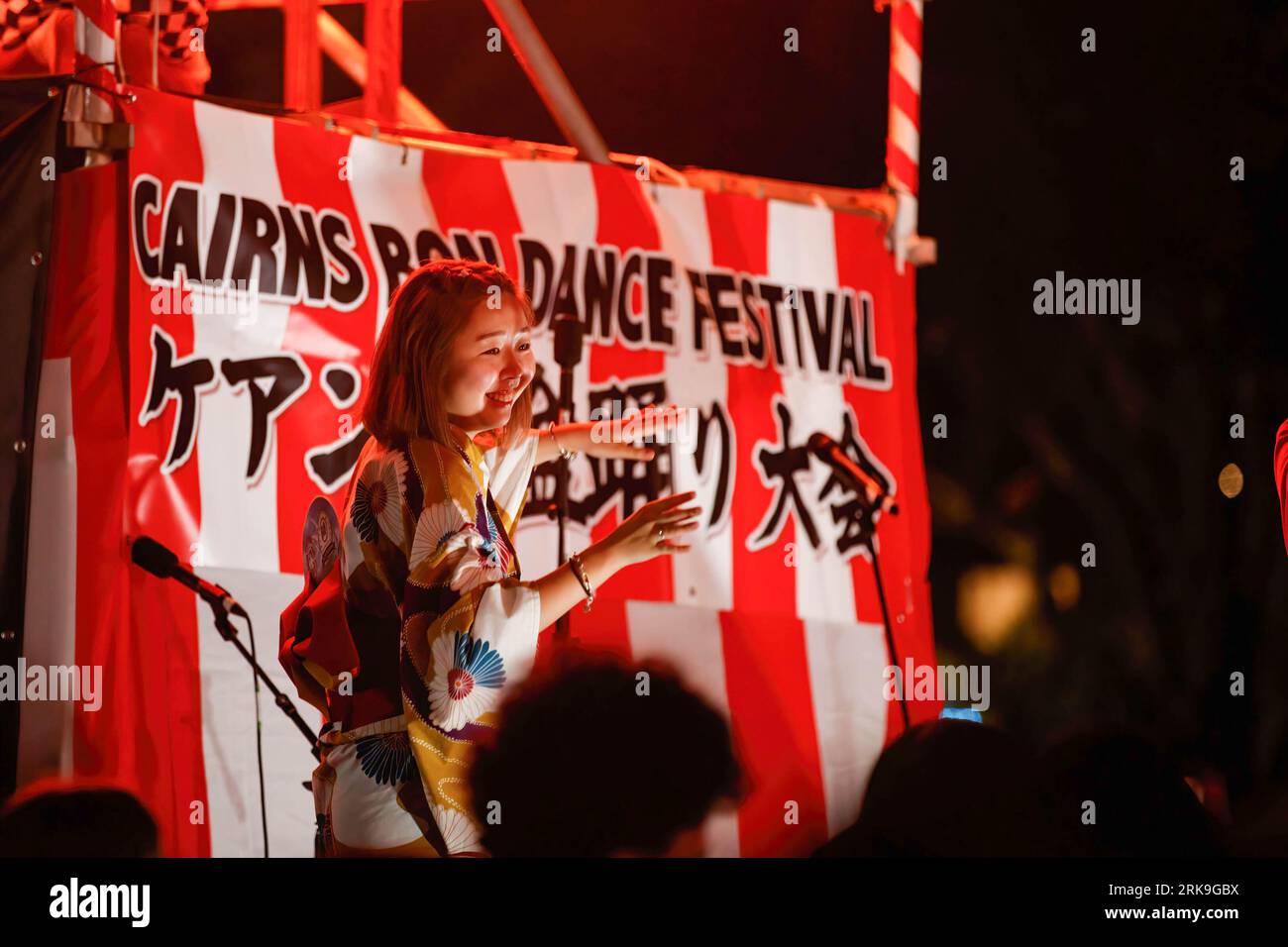 Members of the Japanese Society of Cairns lead the traditional Bon ...