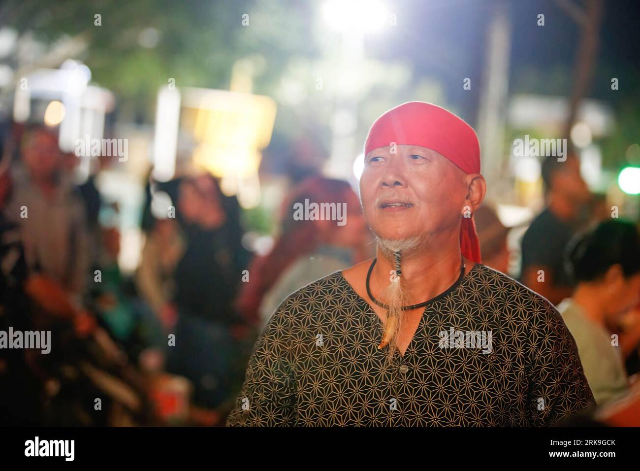 A man plays cymbols during the Japan Bon Dance Festival on the Cairns ...