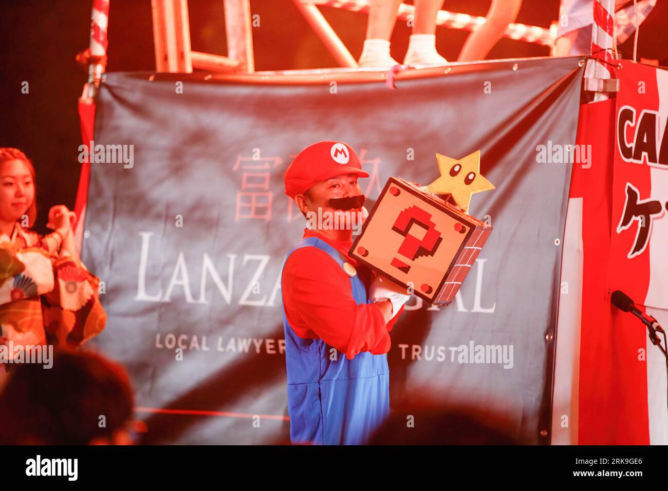 A man dressed as Mario from the popular Nintendo video game series ...