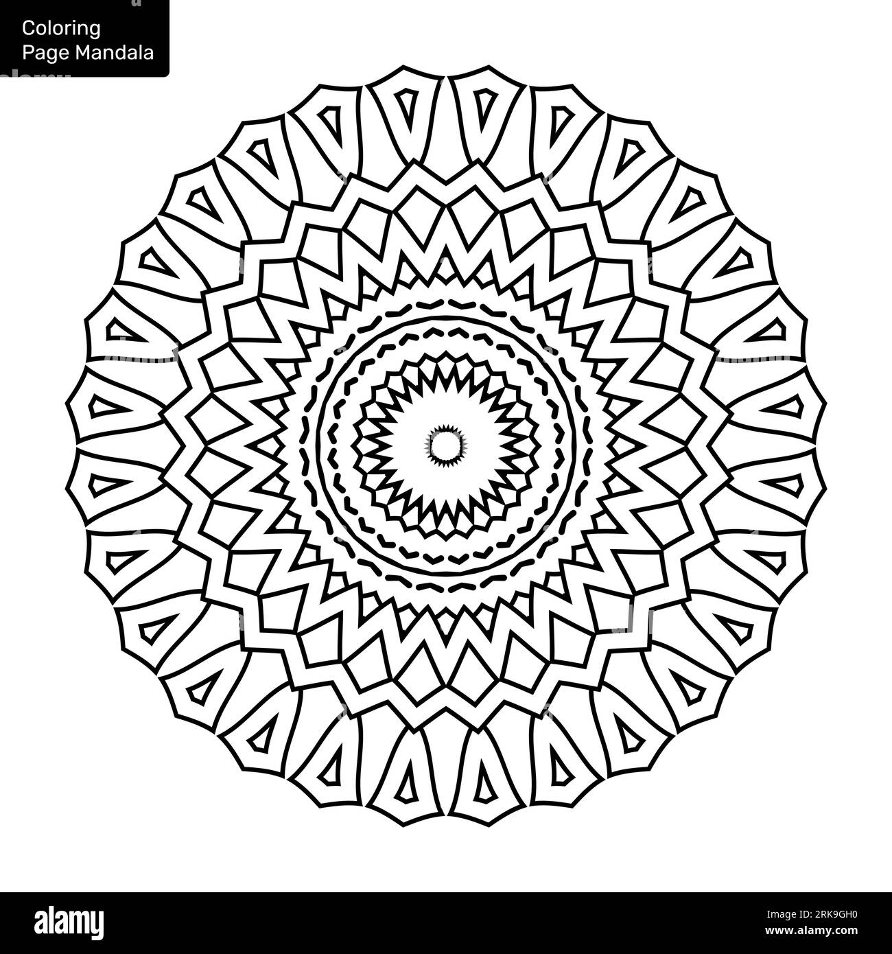 Mandala Art for coloring book. Clean Decorative round ornament ...