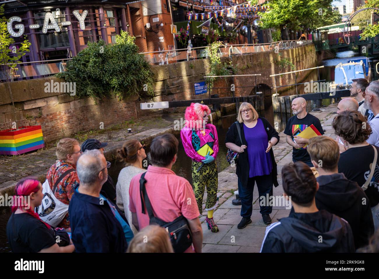 EDITORIAL USE ONLY Drag Artist Anna Phylactic and Hollyoaks actor Annie ...