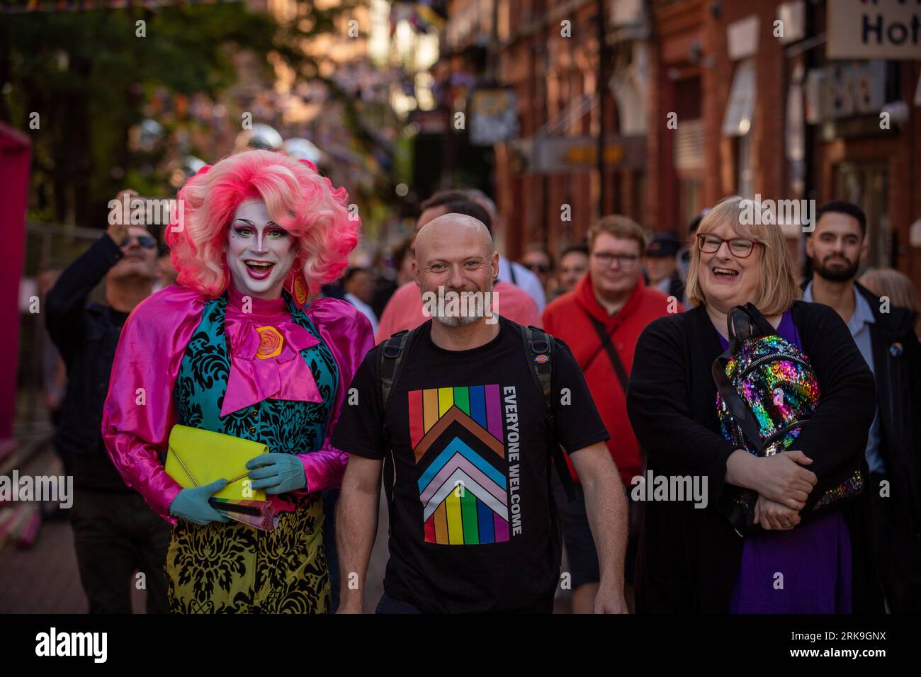 EDITORIAL USE ONLY Drag Artist Anna Phylactic, Playwright Chris Hoyle ...