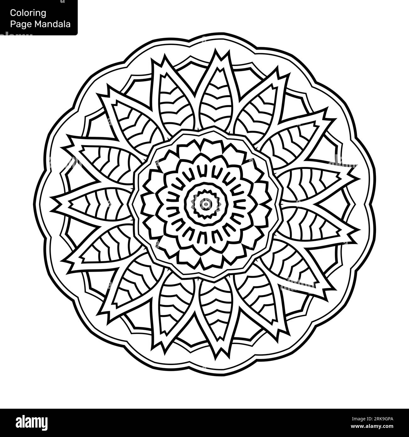 Mandala Art for coloring book. Clean Decorative round ornament ...