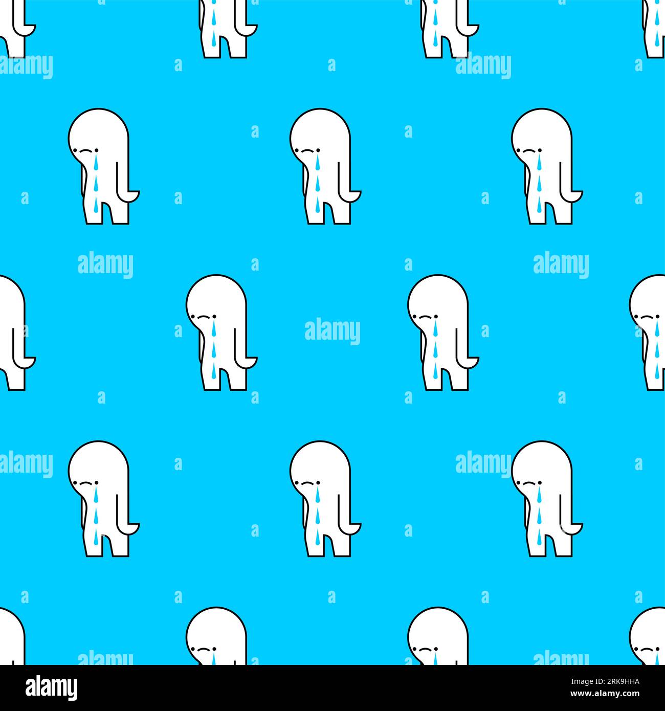 Sadness pattern seamless. Sadness background. Vector illustration Stock ...