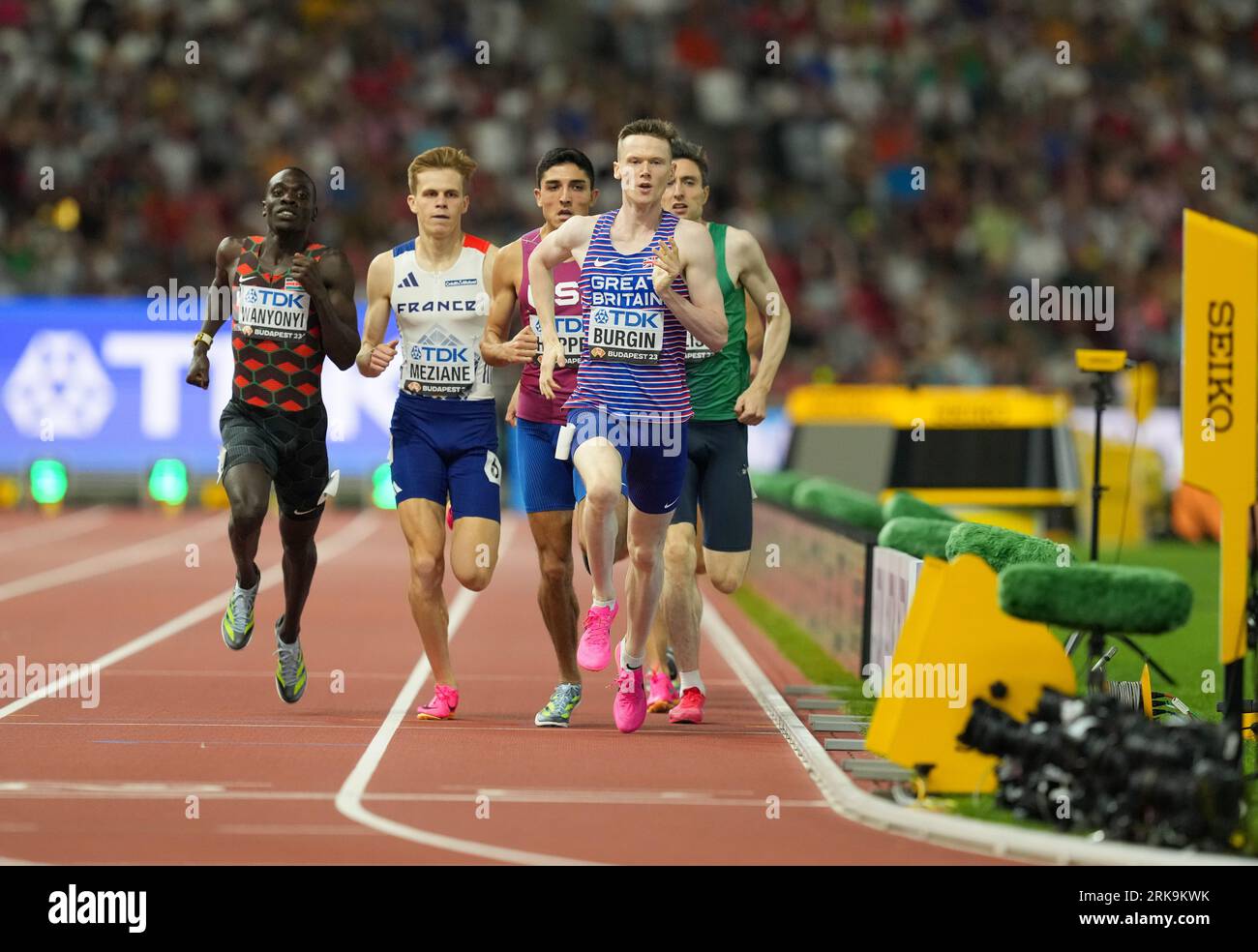 Great Britain’s Max Burgin (second right) competes in the Men’s 800m ...