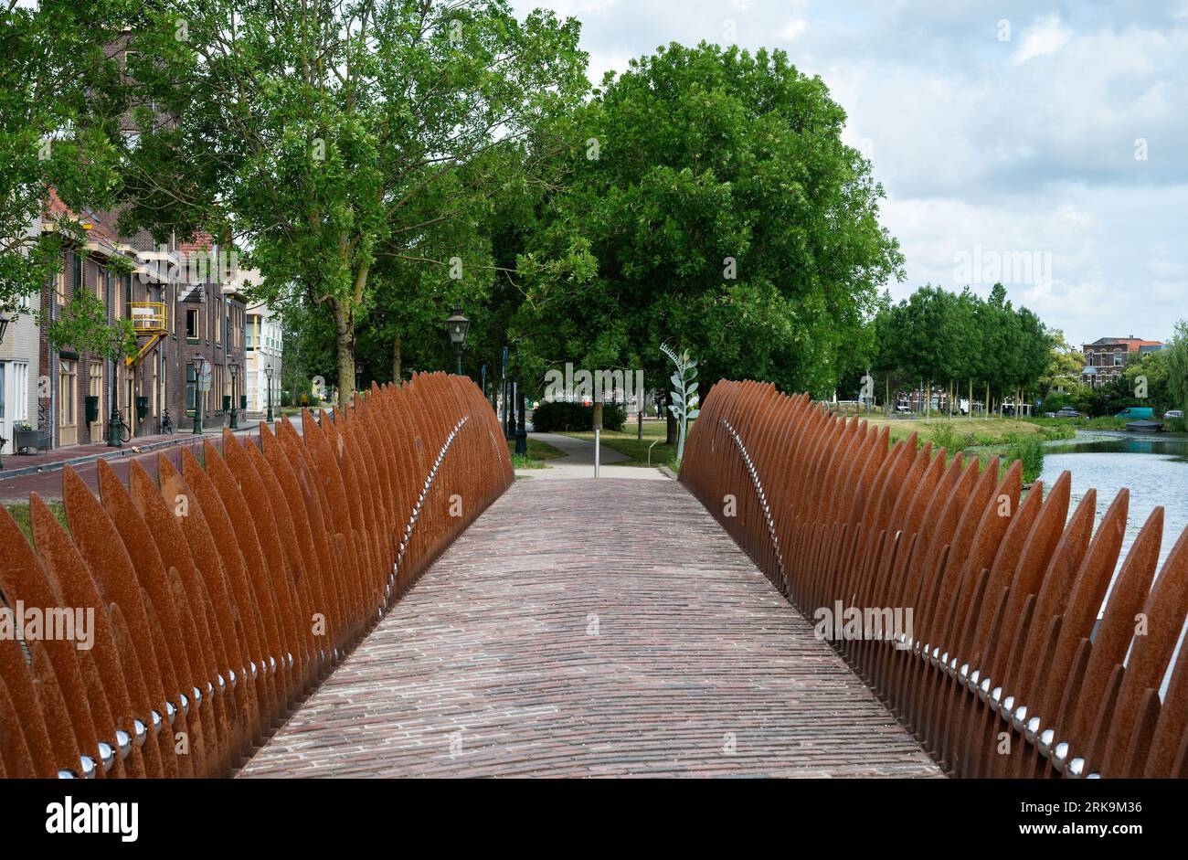 Leiden, Holland, The Netherlands, June 10, 2023 - Artistical pedestrian ...