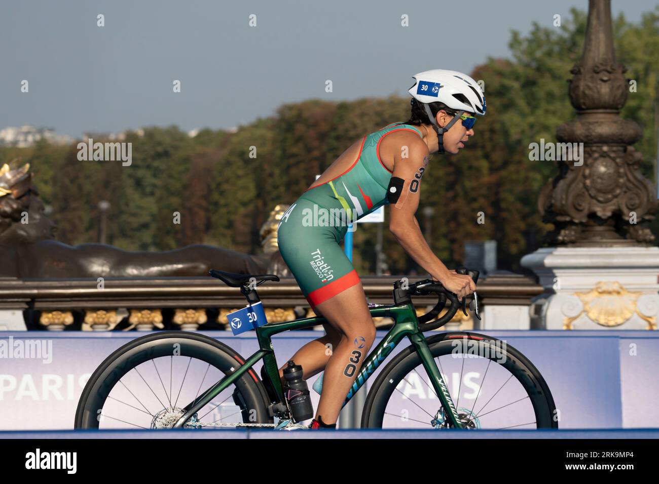 Paris, France - 08 17 2023: Paris 2024 triathlon test event. Women ...
