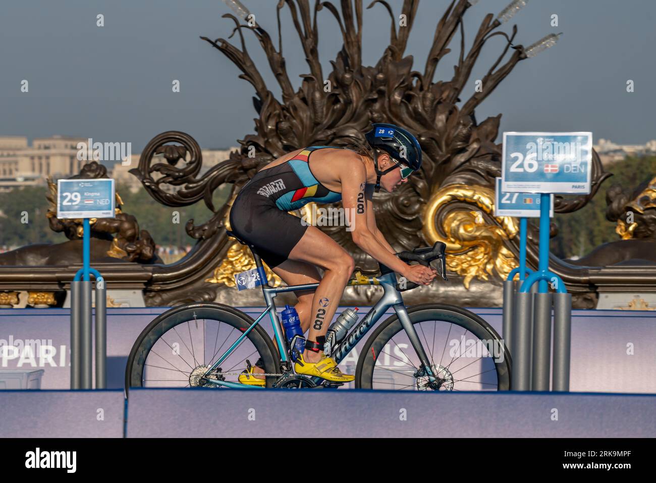 Paris, France - 08 17 2023: Paris 2024 triathlon test event. Women ...