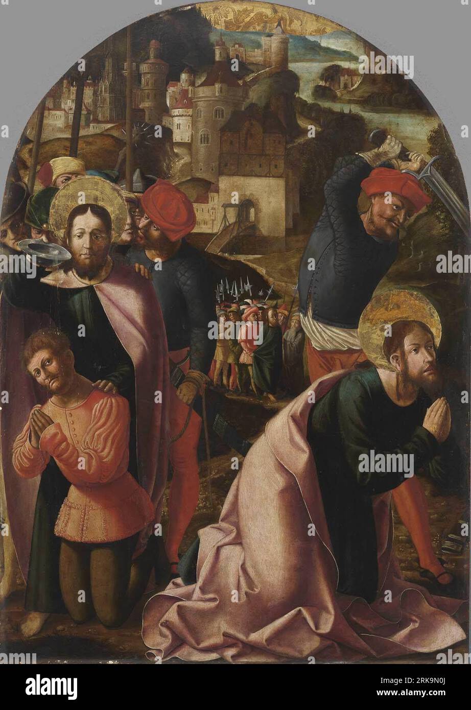 Jakobus-Stephanus-Altar: Der hl. Jakobus tauft Josias und Hinrichtung ...