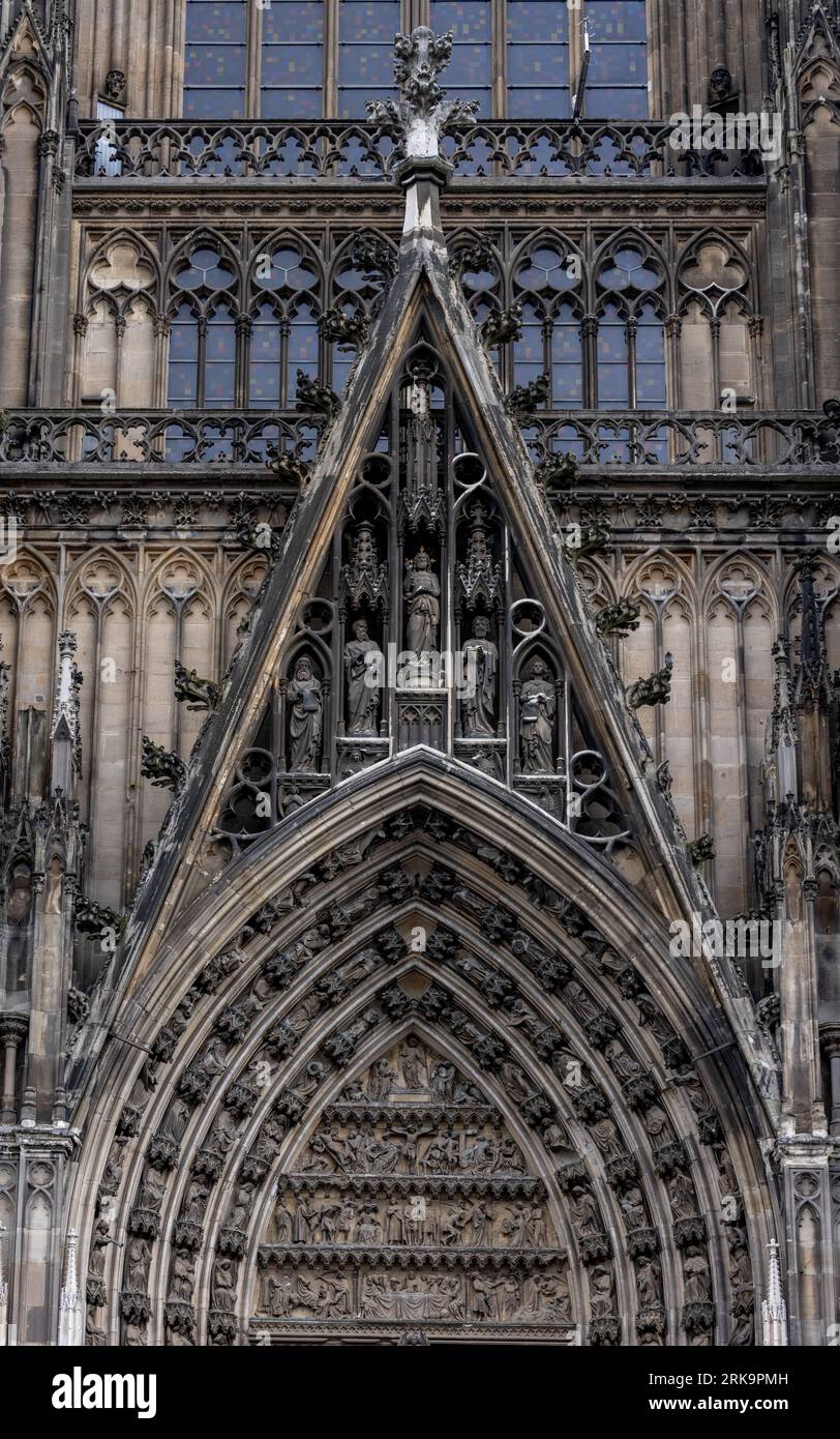 Cologne cathedral close up details of architecture and stone work ...