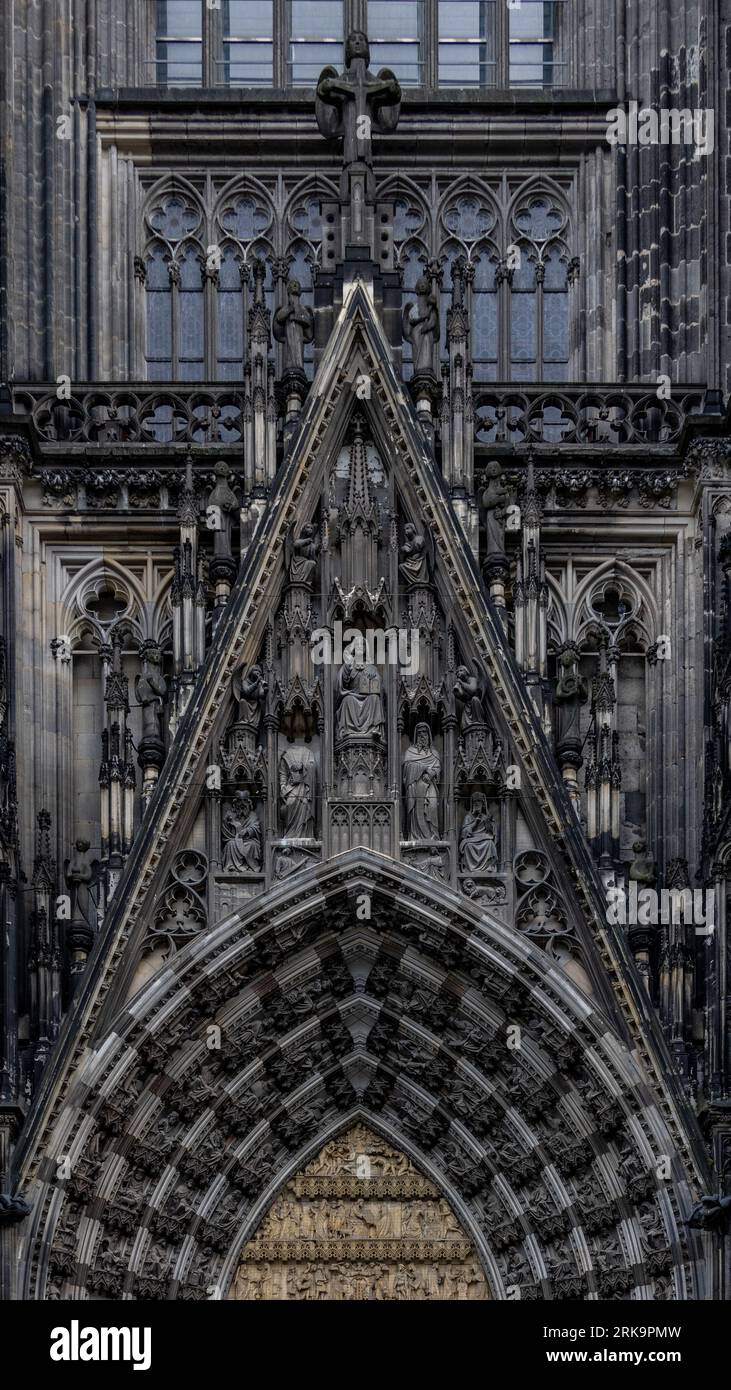 Cologne cathedral close up details of architecture and stone work ...