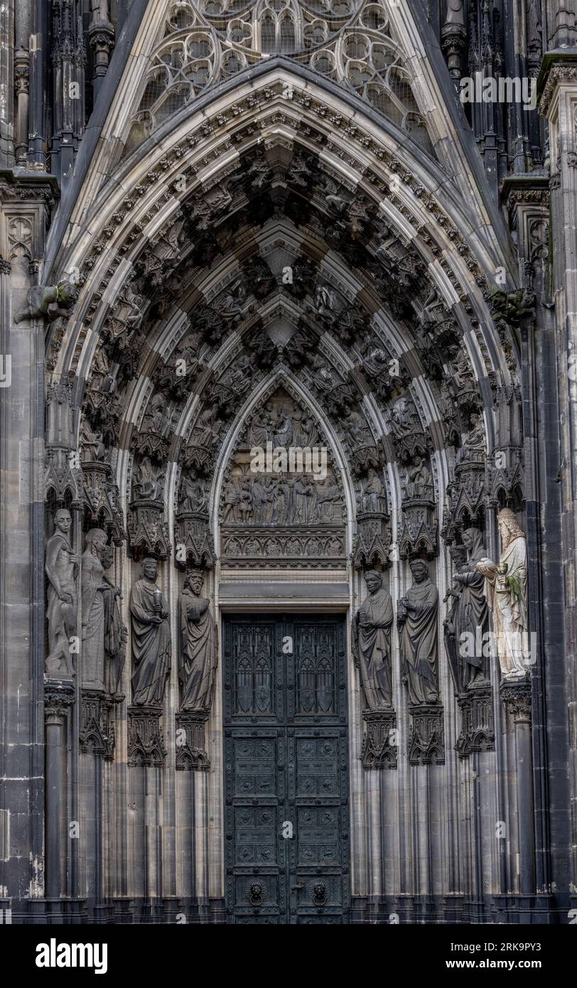 Cologne cathedral close up details of architecture and stone work ...