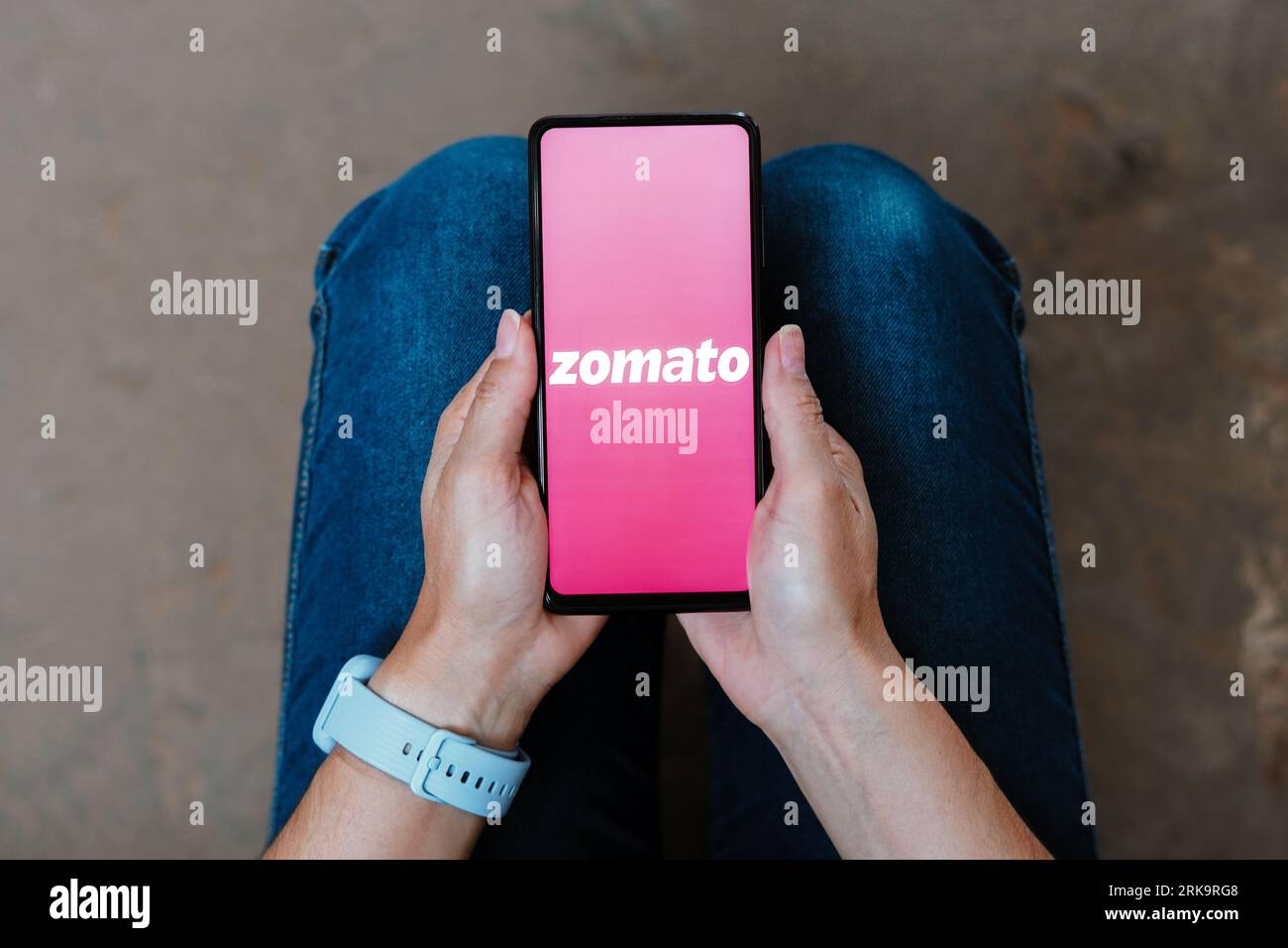Brazil. 24th Aug, 2023. In this photo illustration, the Zomato logo ...