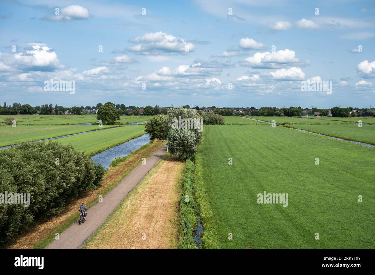 Reeuwijk, South Holland, The Netherlands, July 9, 2023 - Green lawns ...