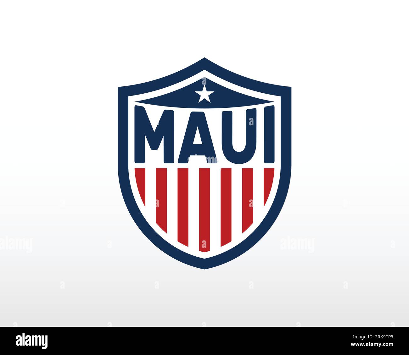 Maui shield logo, uniting USA colors and local culture Stock Vector ...