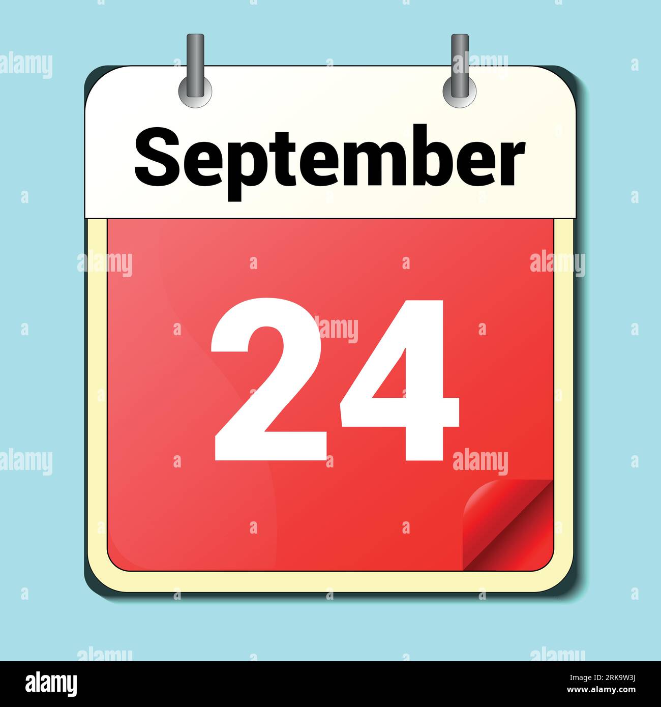 day on the calendar, vector image format, September 24 Stock Vector ...