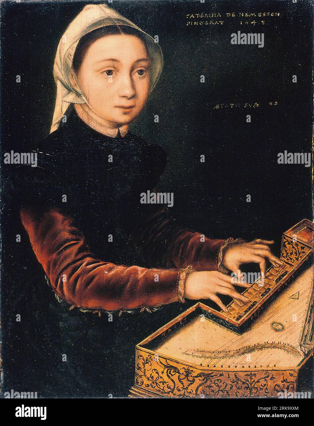 Woman playing a virginal hi-res stock photography and images - Alamy