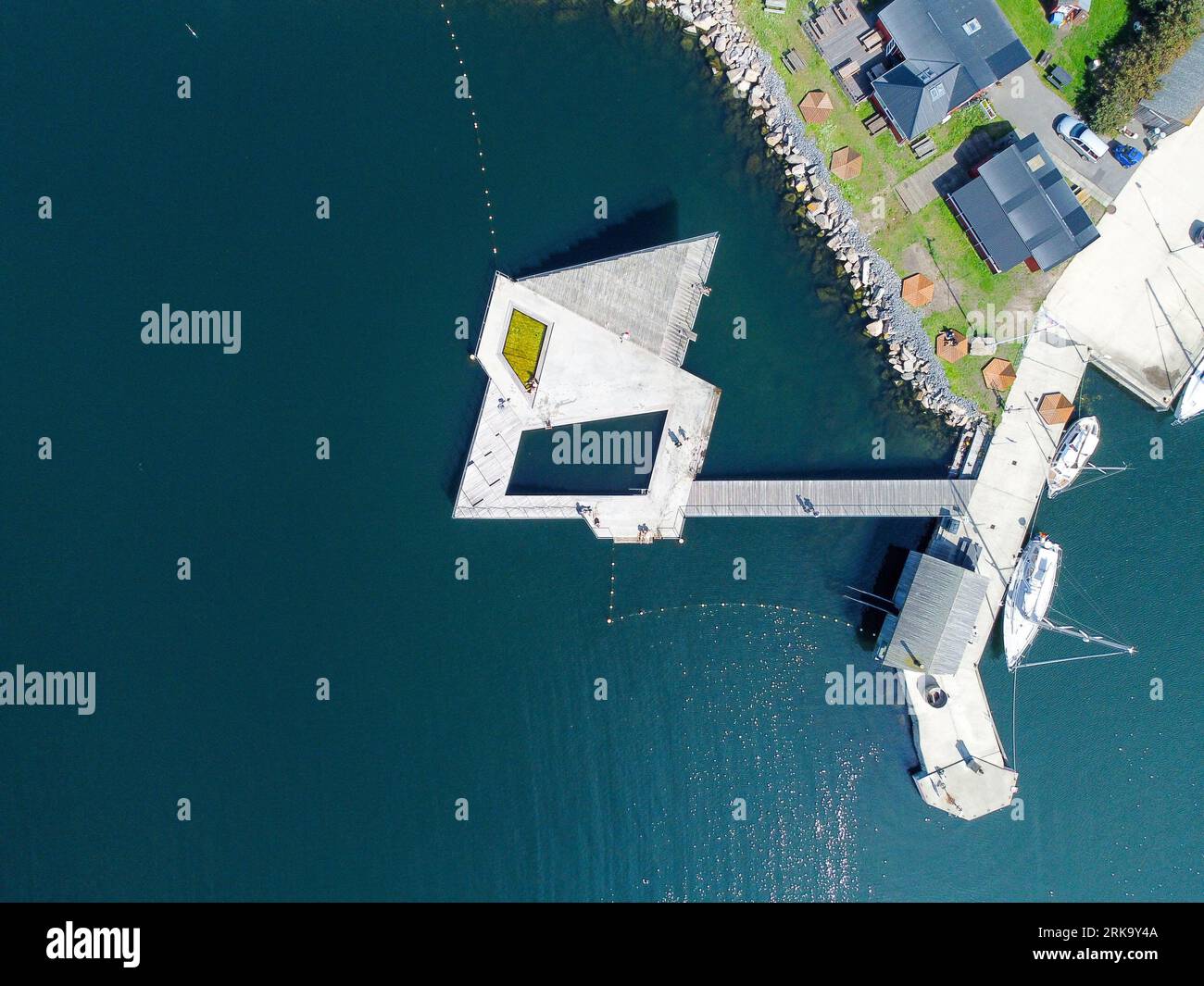 Hasle Harbour, Bath, Marina, Bornholm, Denmark, Baltic Sea, Drone Stock ...