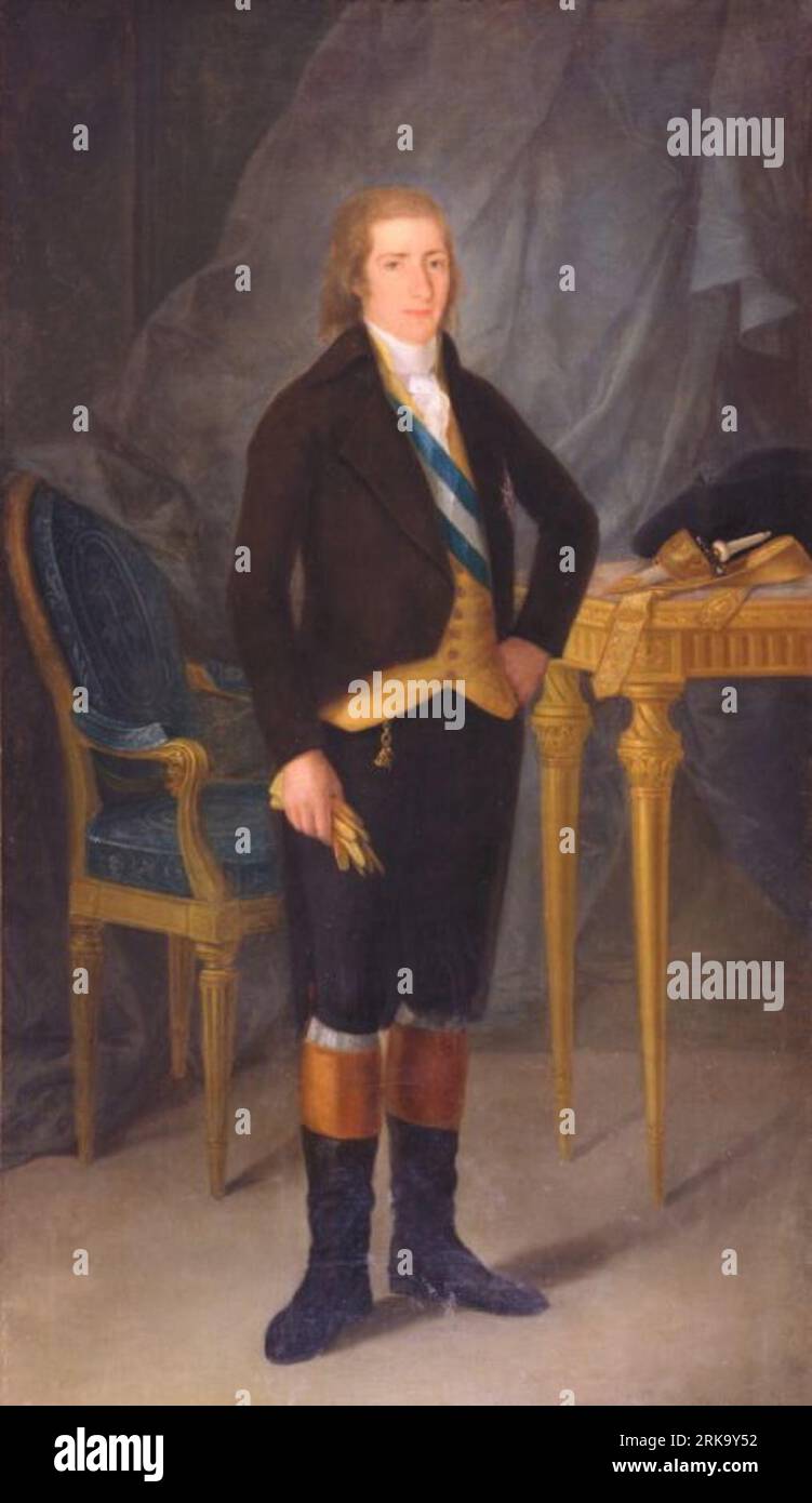 Conde de Castro-Terreño circa 1800 by Agustín Esteve Stock Photo - Alamy