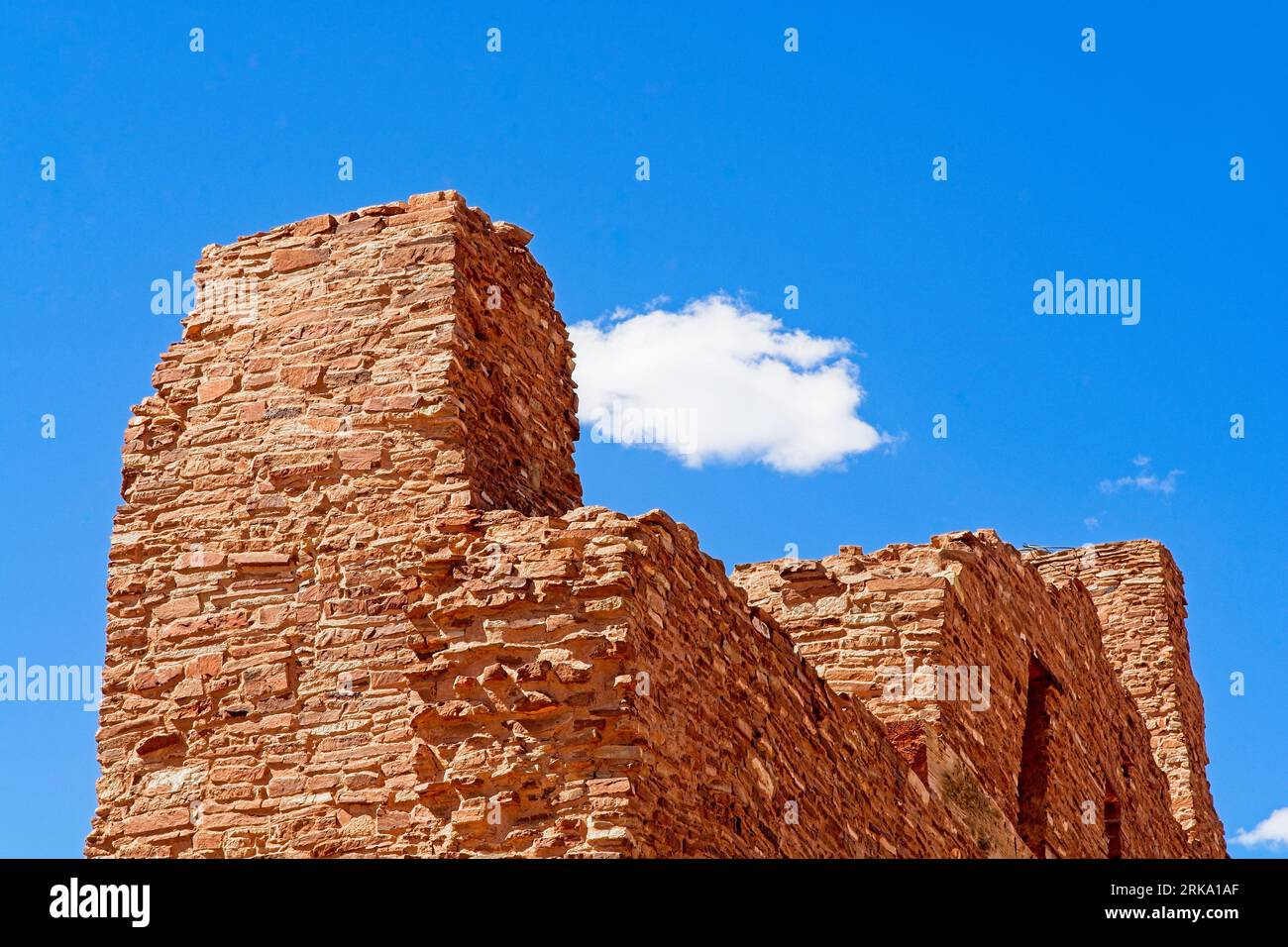 Ruins of 17th century sandstone masonry San Gregorio de Abo II church ...