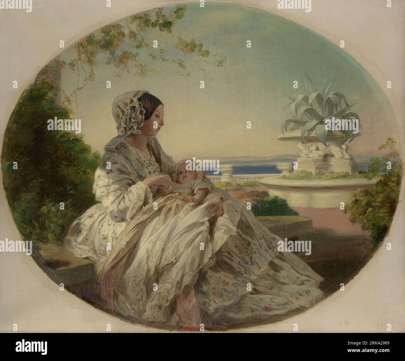 Queen Victoria (1819-1901) with Prince Arthur (1850-1942) between 1850 and 1860 by Frederick ...