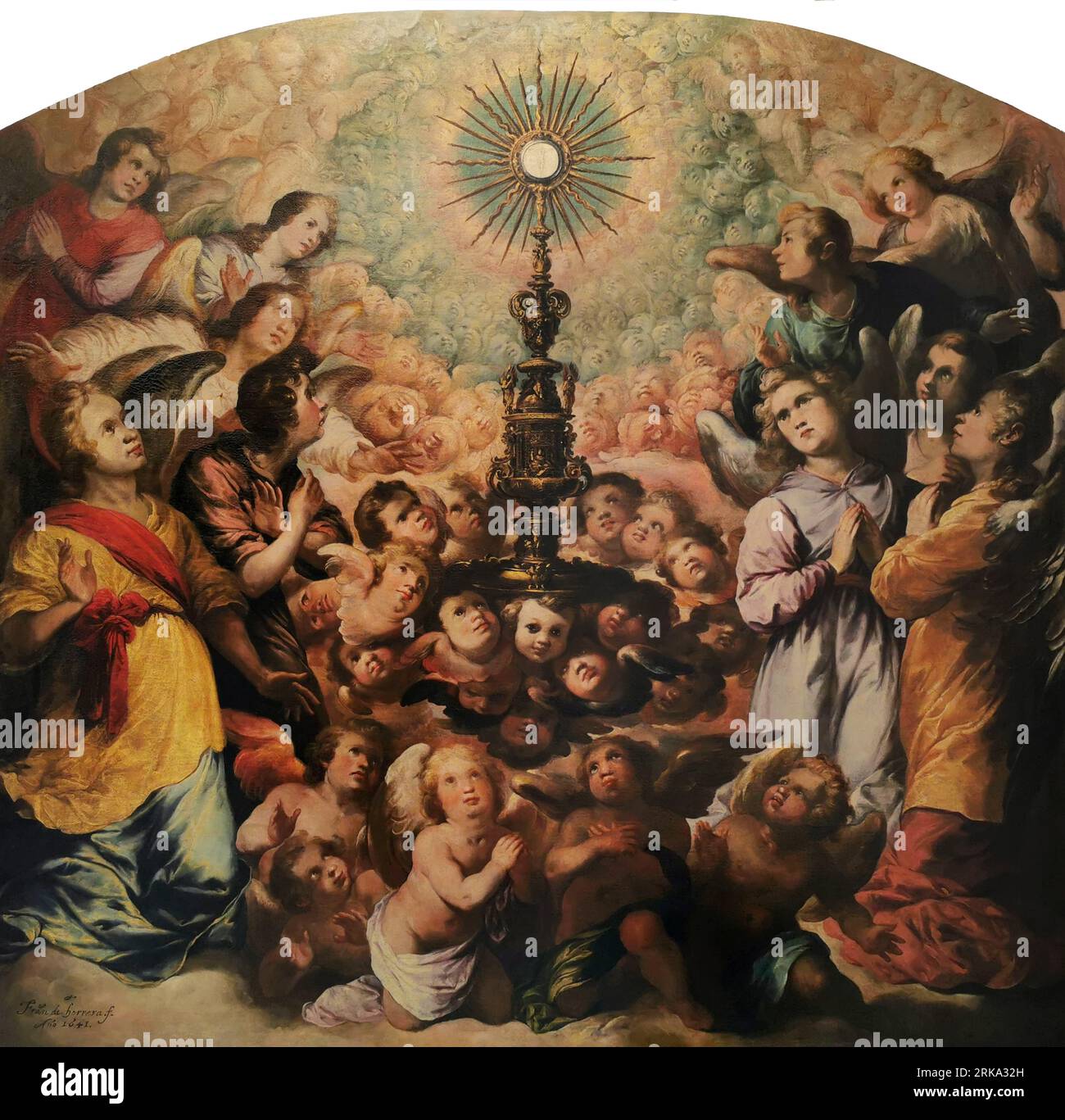 Exaltation of the Eucharist 1641 by Francisco Herrera the Elder Stock ...