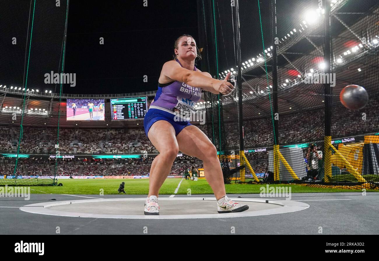 Great Britain’s Anna Purchase competes in the Hammer Throw final on day ...