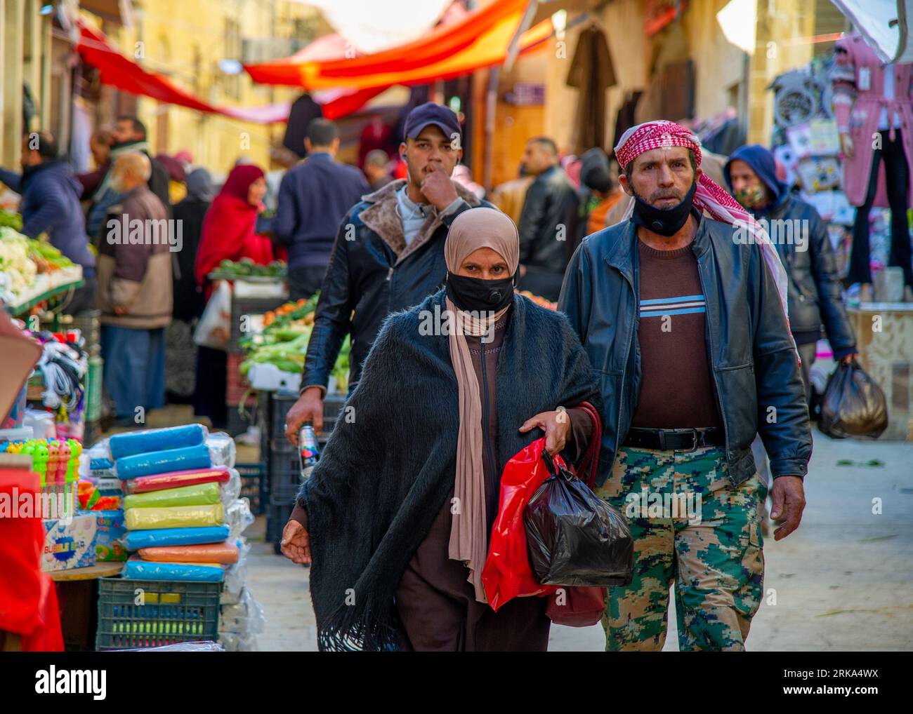December 26 -2021-As-Salt Jordan -People of different ethnicities walk ...
