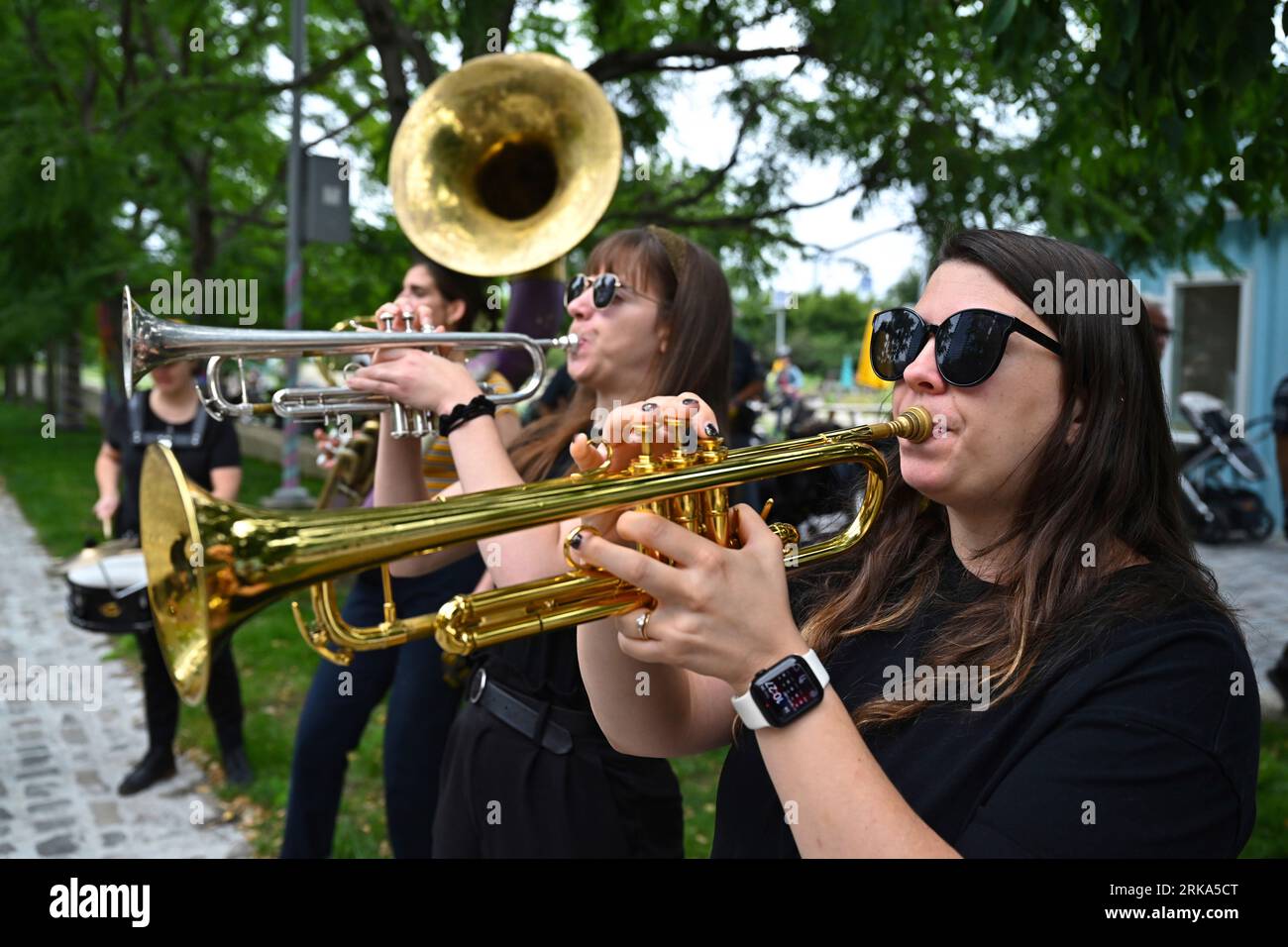 Photo by: NDZ/STAR MAX/IPx 2023 8/24/23 Members of the Brass Queens ...