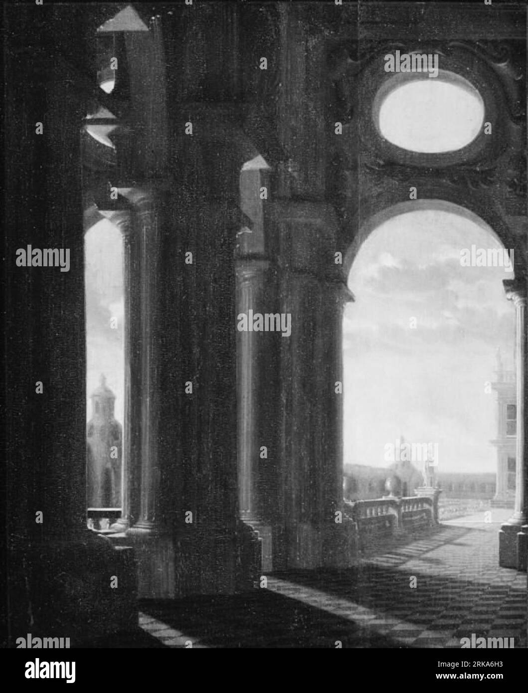 A Colonnade 1658 by Daniël de Blieck Stock Photo - Alamy