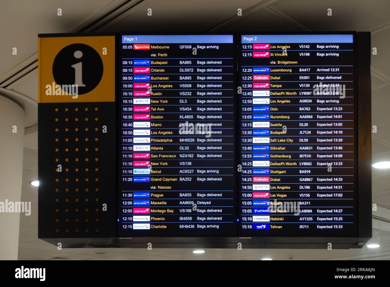 Airport arrivals board hi-res stock photography and images - Alamy