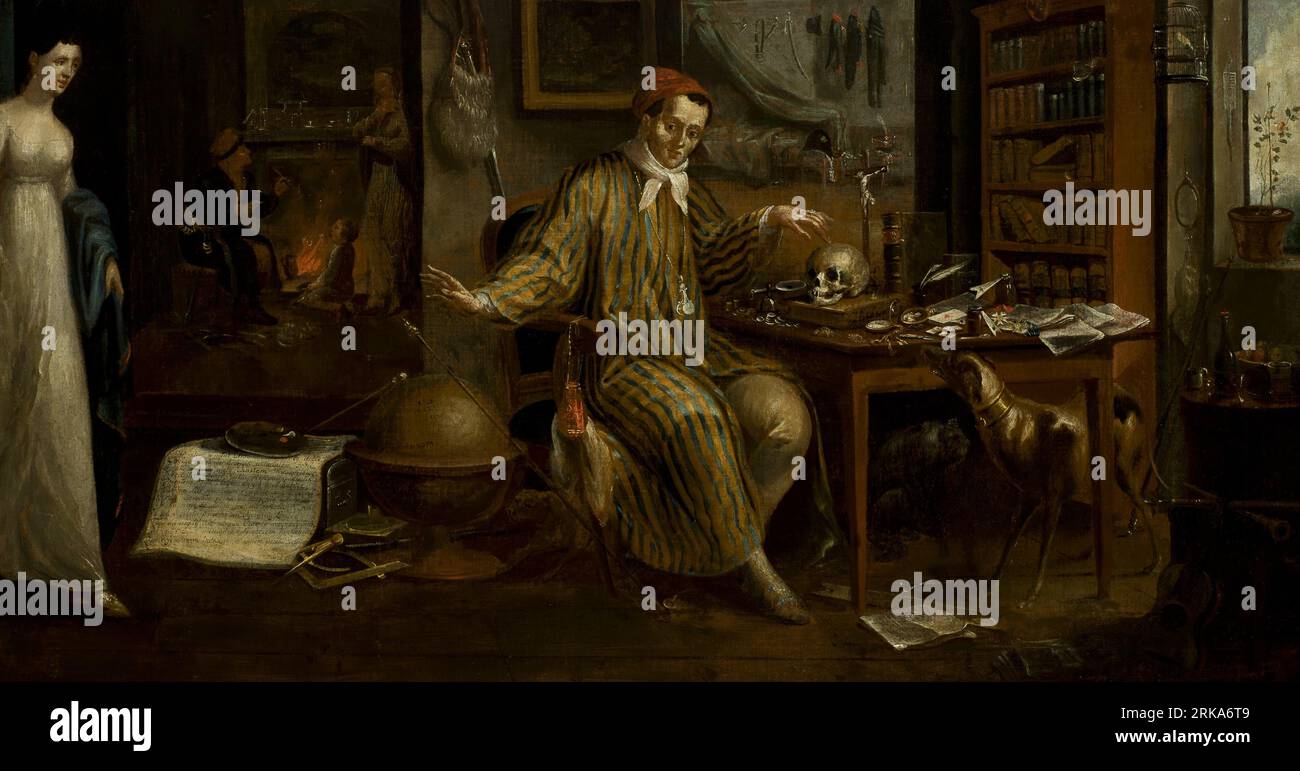 Scholar in His Studio 1815 by Michał Stachowicz Stock Photo - Alamy