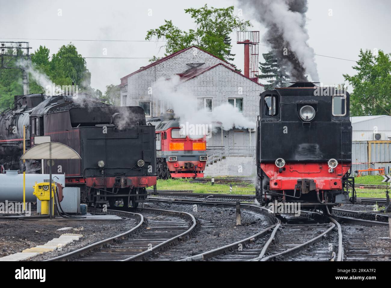 In depot steam locomotives hi-res stock photography and images - Alamy