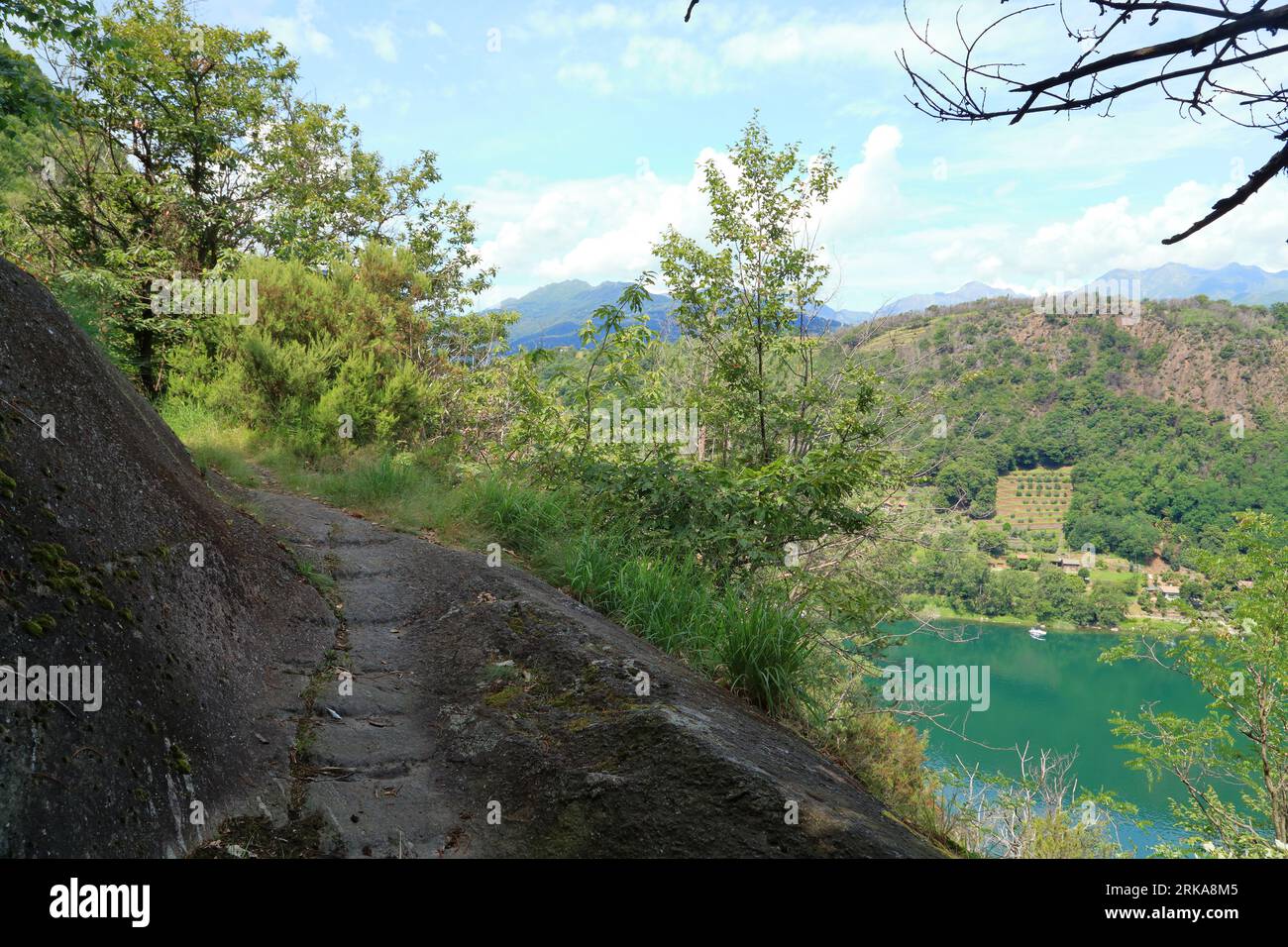 Historic hiking path, the mule track from Colico to Olgiasca and Abbey ...