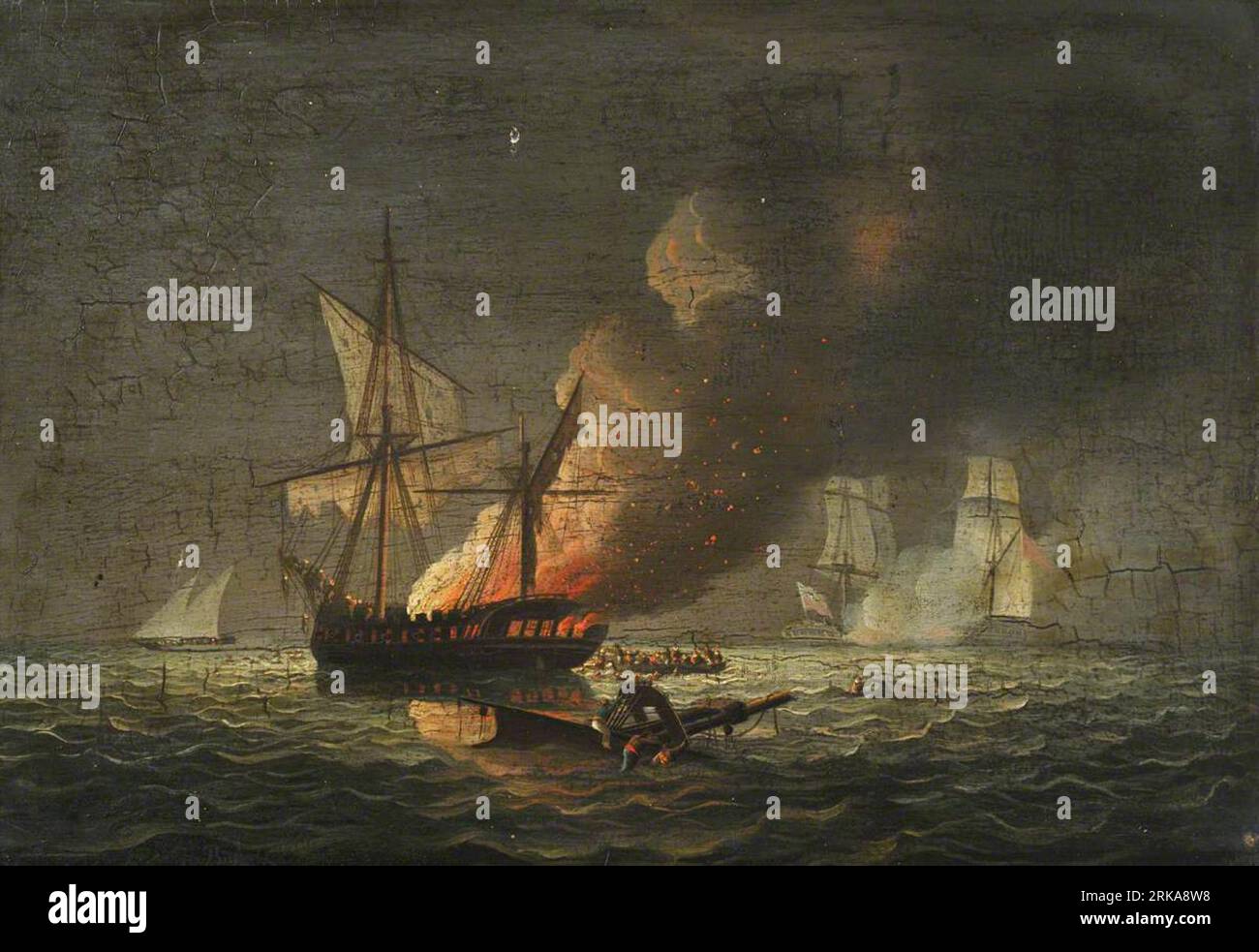 HMS Seahorse capturing the Badiri-i-Zaffer, 6 July 1808 after 1808 by ...