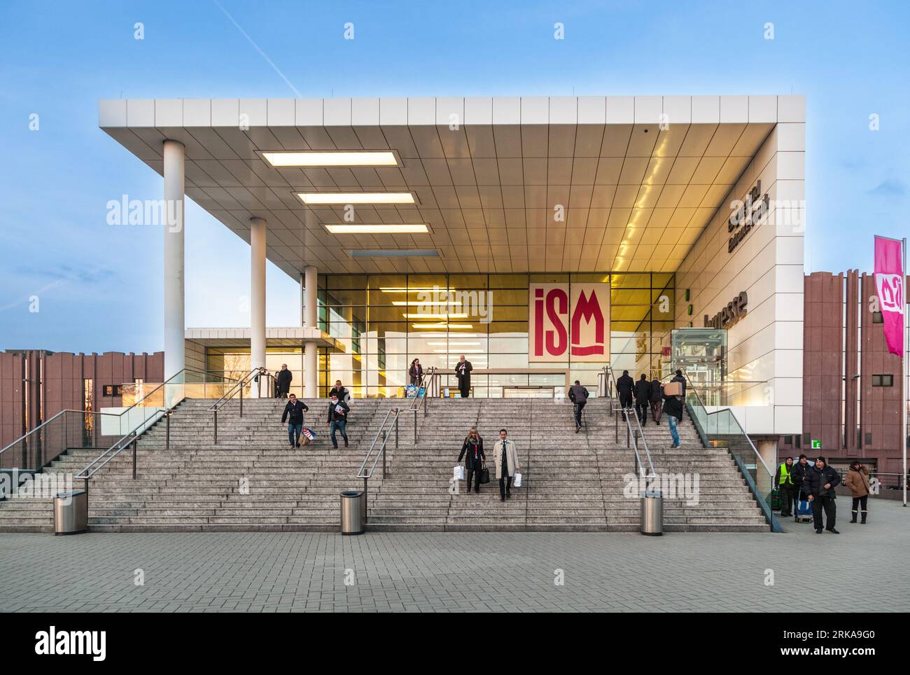 Cologne, Germany - January 29, 2014: : people at entrance of the ISM in Cologne, Germany. ISM ...