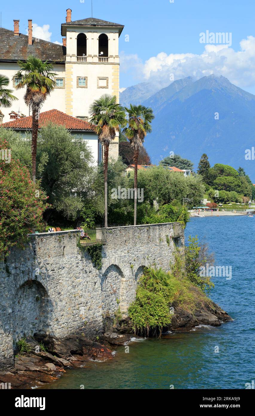 Palazzo Gallio, Gravedona town, Lake Como (Lago di Como), Italy Stock ...