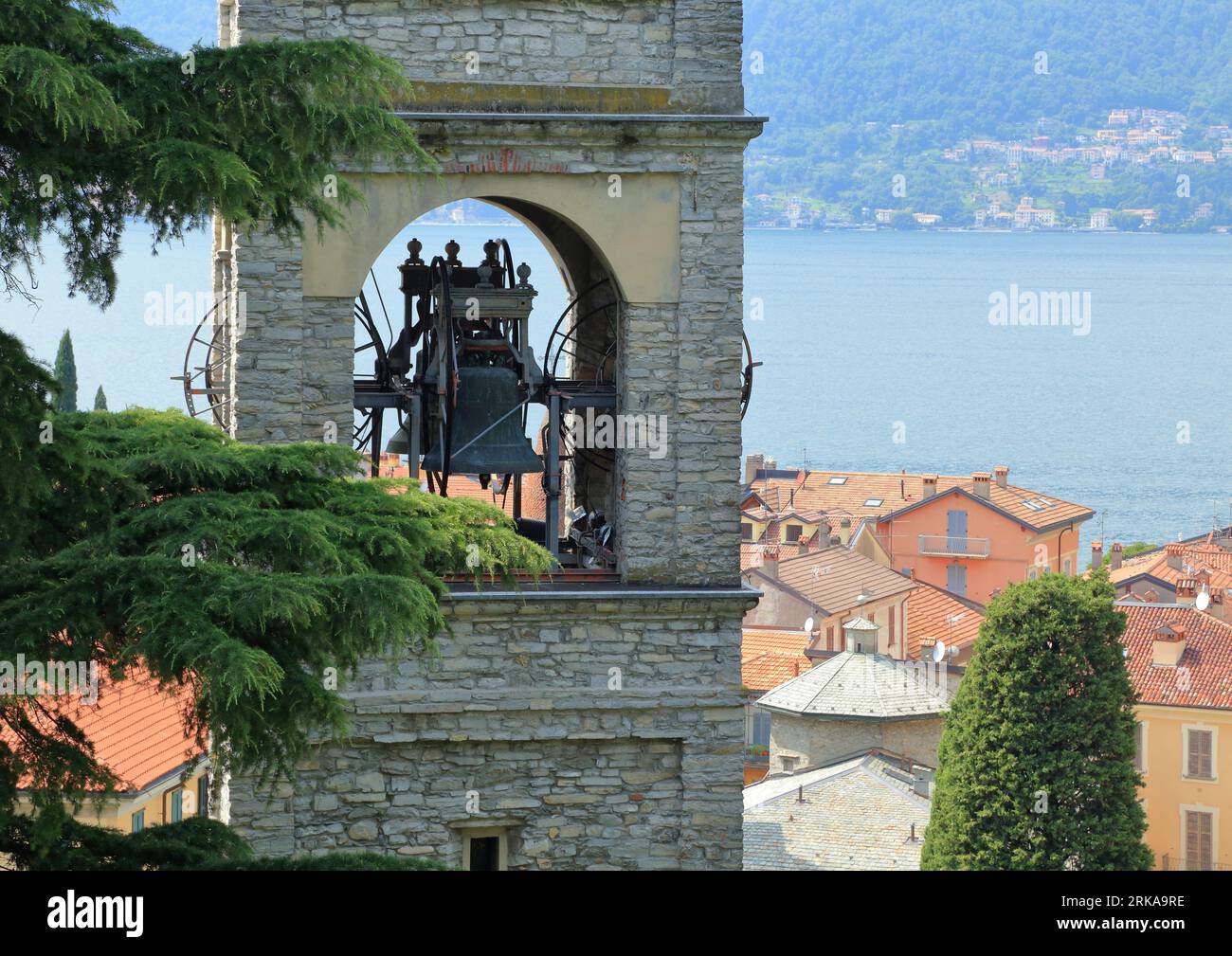 Church of Bellano town, Lake Como (Lago di Como), Italy. Chiesa ...