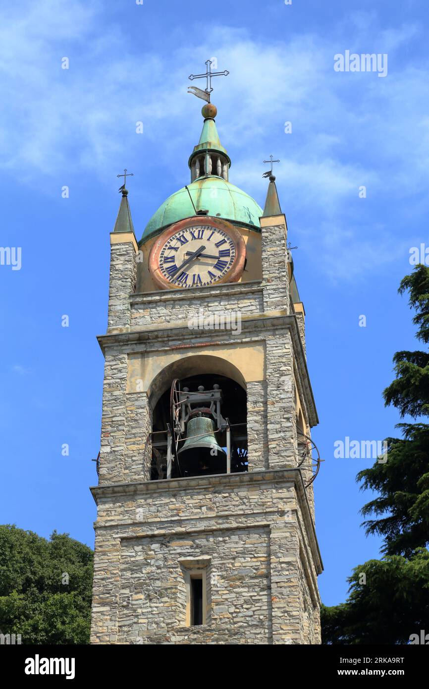 Church of Bellano town, Lake Como (Lago di Como), Italy. Chiesa ...