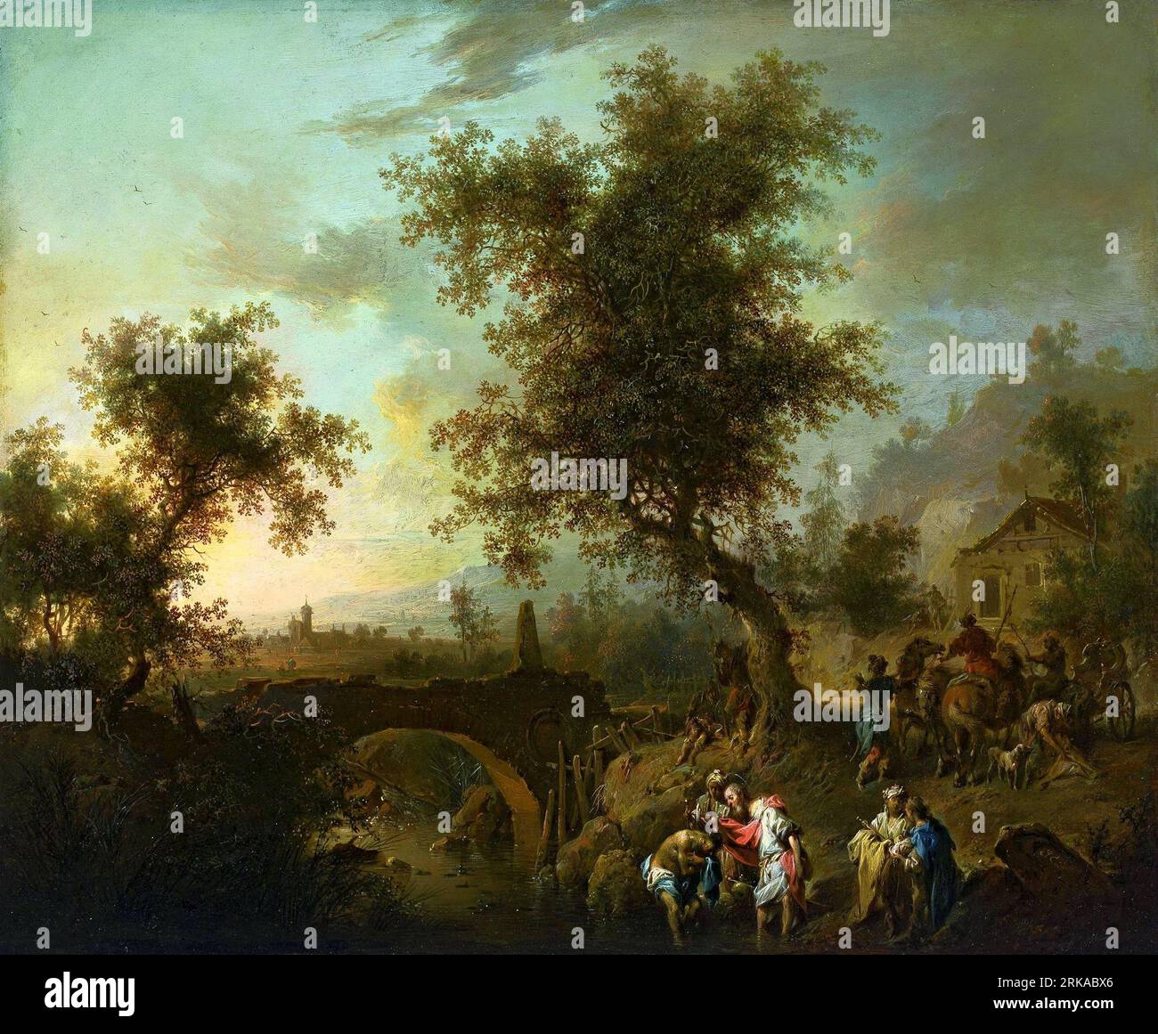 St. Philip baptizing the servant of Queen Candace first half of 18th ...