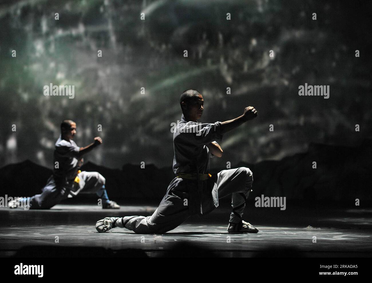 Shaolin monks perform show in hi-res stock photography and images - Alamy